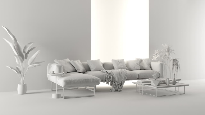 Chairs Coffee Table Wooden Texture Fabric Stock Footage Video (100% ...