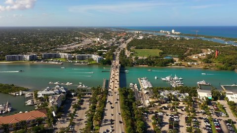 Aerial Video Us1 Draw Bridge Jupiter Stock Footage Video (100% Royalty ...