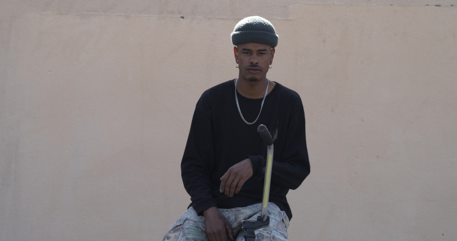 Young Afro Man Rapper Looking Stock Footage Video (100% Royalty-free ...