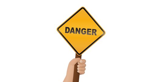 Safety First Sign Animation On White Stock Footage Video (100% Royalty ...