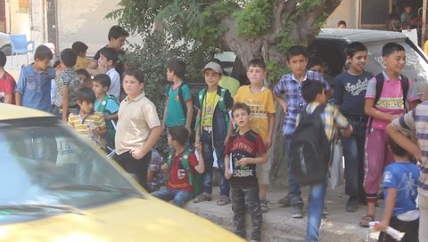School Students Queuing Enter Classroom Students Stock Footage Video ...