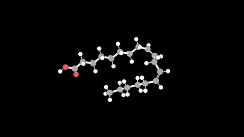 Realistic 3d View Linoleic Acid Seamless Stock Footage Video (100% ...