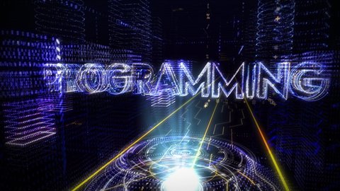 Word Programming Appearing On Screen Big Stock Footage Video (100% ...