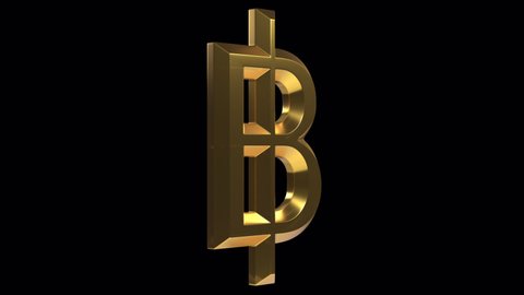 Thb Thai Baht Sign Gold Symbol Stock Footage Video (100% Royalty-free ...