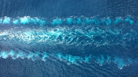 Wake Cargo Ship Texture On Sea Stock Footage Video (100% Royalty-free ...