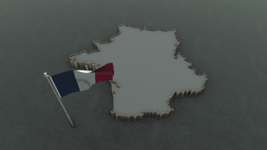 3d animation map france Stock Footage Video (100% Royalty-free ...