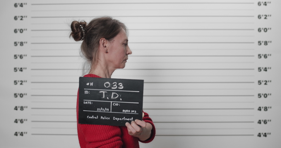 Side Profile Mugshot of Female Stock Footage Video (100% Royalty-free ...