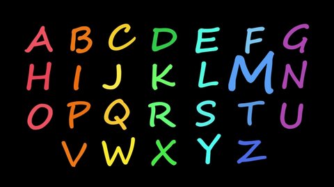 Animated Alphabet Learning Letters Motion Design Stock Footage Video ...