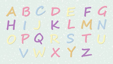Animated Alphabet Learning Letters Motion Design Stock Footage Video ...