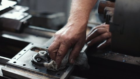 Service Repair Machine Tools Machine Shop Stock Footage Video (100% ...