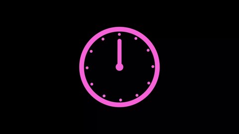 Time Lapse 2d Clock Animated First Stock Footage Video (100% Royalty ...