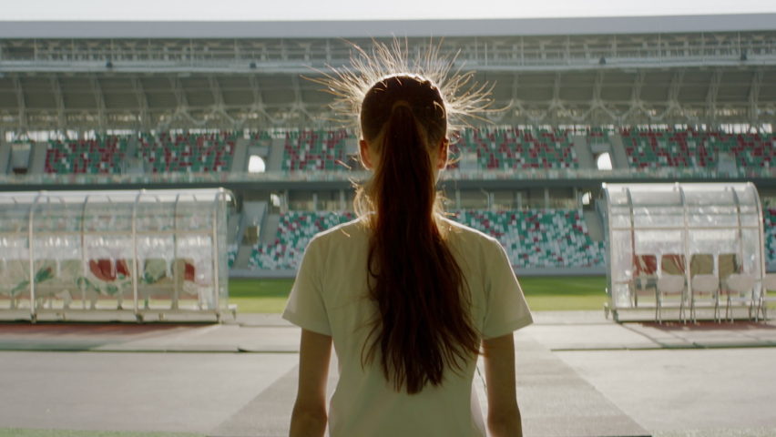 Handheld Tracking Portrait Caucasian White Child Stock Footage Video ...