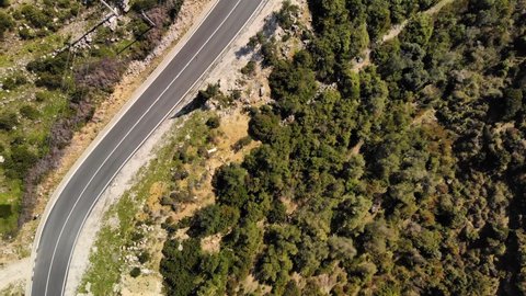 Aerial Mountains Road Llogara Pass Llogara Stock Footage Video (100% ...