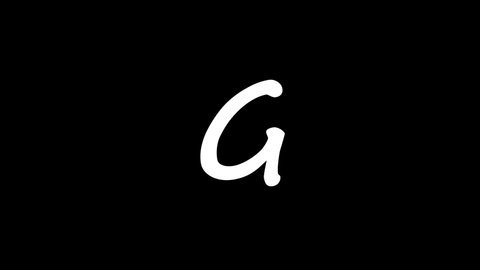 Animated Letter G English Alphabet Learning Stock Footage Video (100% ...