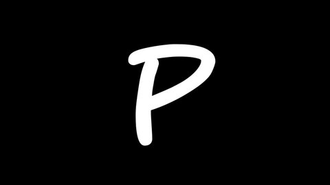 Animated Letter P English Alphabet Learning Stock Footage Video (100% ...