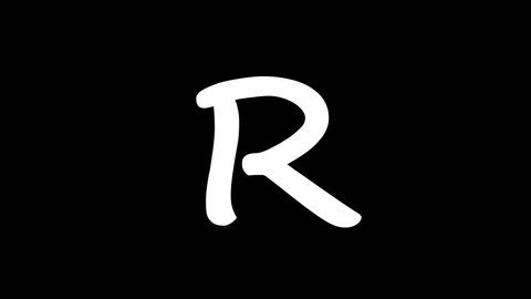 Animated Letter R English Alphabet Learning Stock Footage Video (100% ...