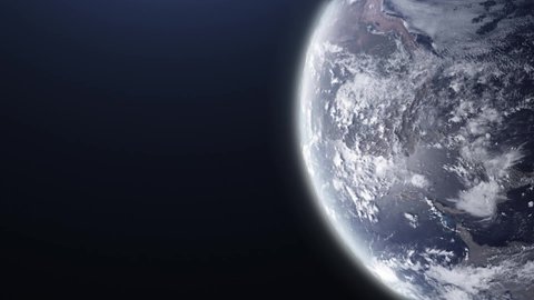 Section Planet Earth Floating Sideways Space Stock Footage Video (100% ...