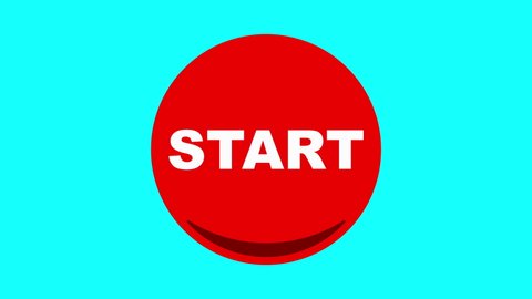 Video Red Element Animation Start Button Stock Footage Video (100% ...