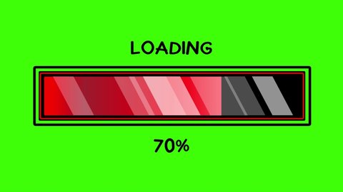 Red Loading Bar 0100 On Green Stock Footage Video (100% Royalty-free ...