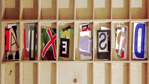 Word Dyslexia Moving Changing Stop Motion Stock Footage Video (100% ...