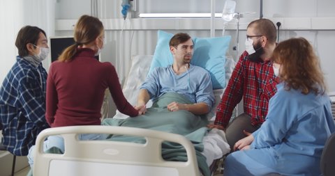 Visiting friend hospital Stock Video Footage - 4K and HD Video Clips ...