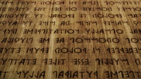 Wooden Tablet Full Carved Signs Etruscan Stock Footage Video (100% ...