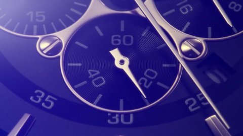 Luxury Chronograph Swiss Watch Running Second Stock Footage Video (100% ...