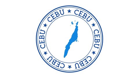 Cebu Intro Badge Circular Name Map Stock Footage Video (100% Royalty ...