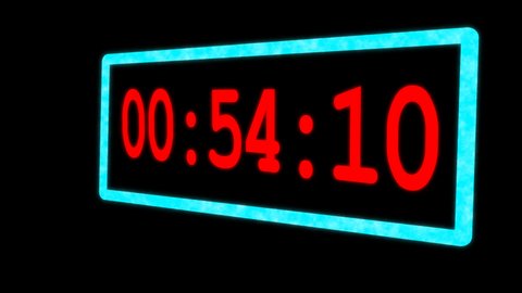 Digital Timer Red Numbers On Black Stock Footage Video (100% Royalty ...