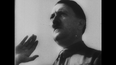 1930s Germany Adolf Hitler Gives Speech Stock Footage Video (100% ...