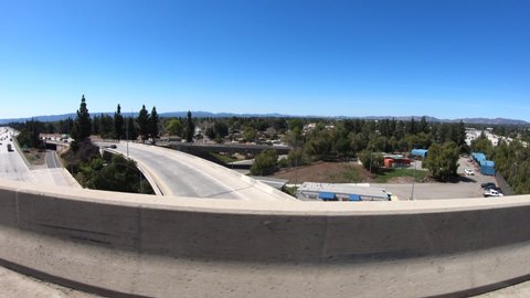 Side View Freeway Driving Plate Shot Stock Footage Video (100% Royalty ...