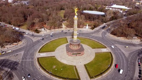 Famous Big Star Roundabout Berlin Victory Stock Footage Video (100% ...
