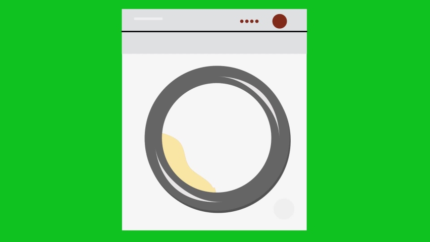 flat design washing mashine animation Stock Footage Video (100% Royalty ...