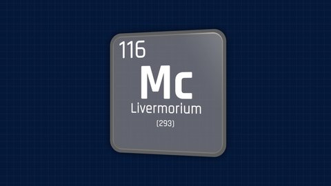 Livermorium Lv Element Periodic Table Animation Stock Footage Video ...