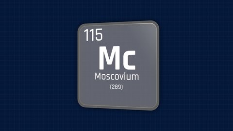 Moscovium Mc Element Periodic Table Animation Stock Footage Video (100% ...