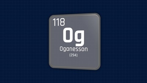 Oganesson Og Element Periodic Table Animation Stock Footage Video (100% ...