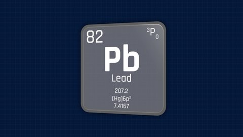 Lead Pb Element Periodic Table Animation Stock Footage Video (100% ...