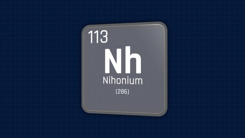 Nihonium Nh Element Periodic Table Animation Stock Footage Video (100% ...