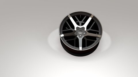 3d Animation Wheels On White Background Stock Footage Video (100% ...