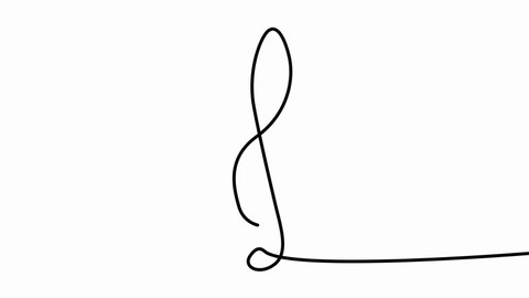 Animation Treble Clef Drawn Music Notes Stock Footage Video (100% ...