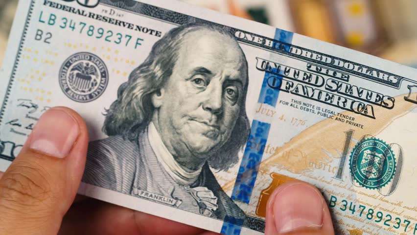 checking authenticity currency visual inspection Stock Footage Video ...