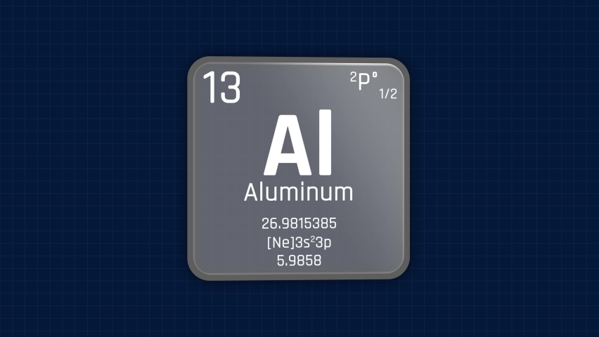 Aluminum or Al Element Periodic Stock Footage Video (100% Royalty-free ...
