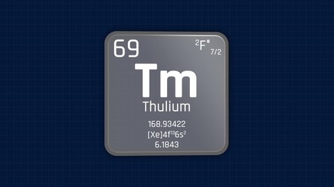 Thulium Tm Element Periodic Table Animation Stock Footage Video (100% ...