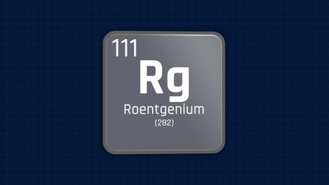 Roentgenium Rg Element Periodic Table Animation Stock Footage Video ...