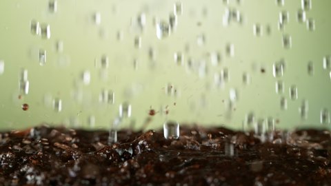 Water Drops Falling Down On Ground Stock Footage Video (100% Royalty ...