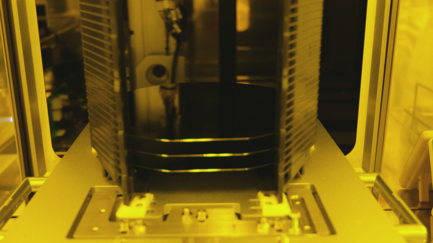 Semiconductor Industry Silicon Wafer Clean Stock Footage Video (100% ...