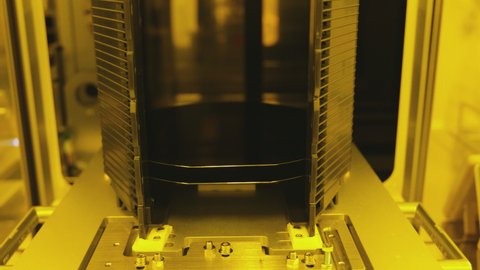 Semiconductor Industry Silicon Wafer Clean Room Stock Footage Video ...