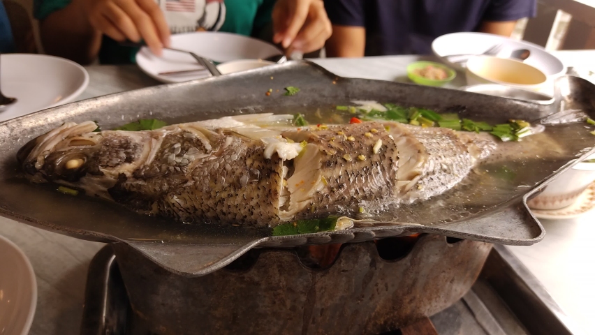 hot pot fish on dining table Stock Footage Video (100% Royalty-free ...