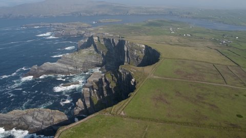Kerry Cliffs Portmagee County Kerry Ireland Stock Footage Video (100% ...