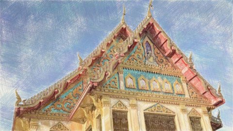 Art Drawing Color Temple Stock Footage Video (100% Royalty-free ...